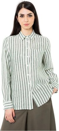 Max Mara Chemise classique en lin - Femme - Blouses et Chemises - Vert - Taille: 40 FR