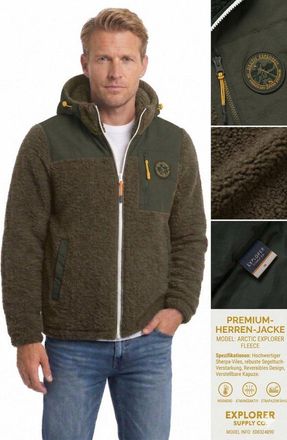 Geographical Norway Fleecejacke Herren Fleecejacke - Weiche Teddyfleece (1-St) &Uuml;bergangsjacke f&uuml;r Outdoor, Freizeit & Alltag
