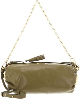 Coccinelle Cuir sac &agrave; &eacute;paule bandouli&egrave;re sac &agrave; main Roll Shiny Smooth Handbag Leather Seagrass kaki