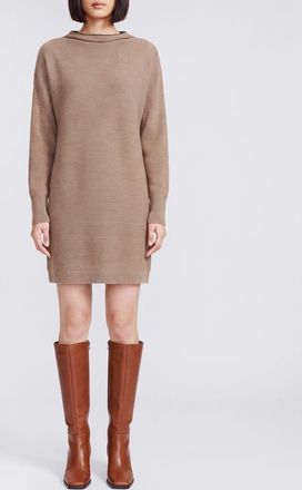 Brunello Cucinelli Mini-robe en maille en laine, cachemire et soie avec broderie Monili