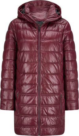 Anna Aura Leder-Steppmantel Anna Aura rot