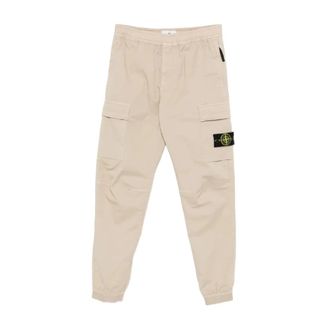 Stone Island Homme, Pantalons, Beige, Taille: W40 Pantalone Regular Tapered