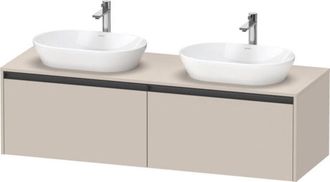 Duravit Ketho.2 Waschtischunterbau, Beckenausschnitt beidseitig, - Duravit