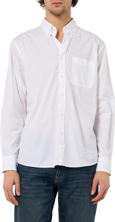 Benetton Herren 52mcuq04b Hemd, Weiß, X-Small