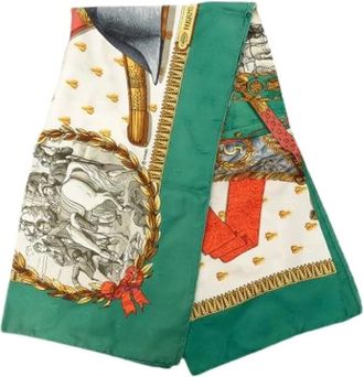 Herm&egrave;s &Eacute;charpe en soie Pre-owned - Femme - Pre-owned - Vert - Taille: ONE Size