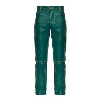 Diesel P-Ocket Pantalon en cuir - Homme - Pantalons - Vert - Taille: L