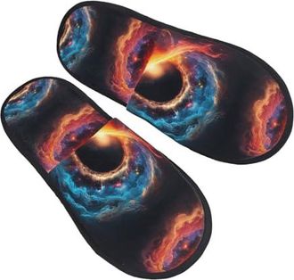 Generic N&eacute;buleuse De LUnivers Unisexe Slippers Peluche Chaussons Doux Pantoufles Pour Ext&eacute;rieur Hiver Maison L