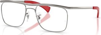 Ray-Ban Rb6519m Optics Scuderia Ferrari Collection Gunmetal Fassung Klar Glas Polarisiert 52-18