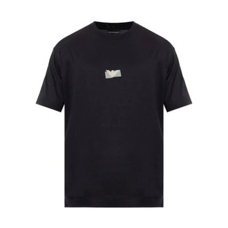 Emporio Armani Homme, Tops, Bleu, Taille: 2XL T-shirt &agrave; manches courtes avec logo