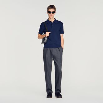 Sandro Poloshirt aus Baumwolle und Seide