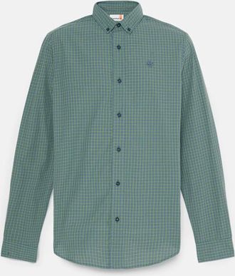 Timberland Micro Plaid Popeline-Hemd f&uuml;r Herren in Dunkelgr&uuml;n, Herren, Gr&uuml;n, Gr&ouml;&szlig;e