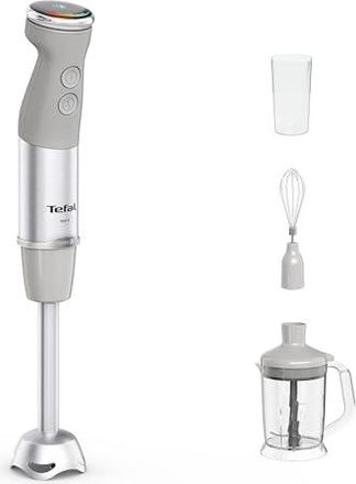 T-fal Quickchef+ 3-in-1 XL Stabmixer/Zerkleinerer/Schneebesen, 1000 W, intuitive Geschwindigkeitsregelung, Turbo-Taste, Powelix-Messer-Technologie, Edelstah
