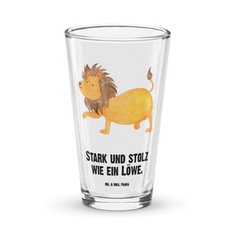 Mr. & Mrs. Panda Cocktailglas Sternzeichen L&ouml;we - Geschenk, Tumbler, Bierglas, Geburtstag August, Glas, Juli, K&ouml;nig Der Tiere, Pint, Trinkglas