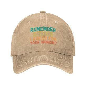 Generic Je Me Souviens Quand Je TAi Demand&eacute; Ton Avis. Homme Femme Casquettes Snapback R&eacute;glable Chapeau sans D&eacute;formation Chapeau De Cowboy pour Golf Ext&eacute;rieur 