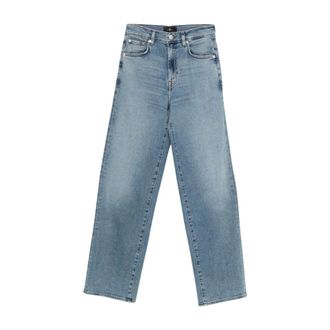 7 For All Mankind Femme, Jeans, Bleu, Taille: W31 Jean Droit Taille Haute
