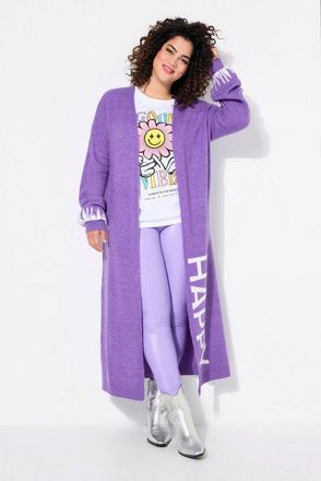Angel Of Style Strickjacke Long-Strickjacke Straight Fit HAPPY-Statements