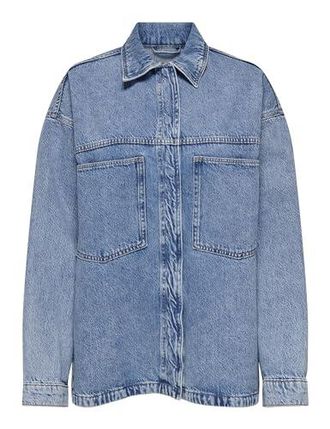 Only Onlemmie L/S DNM AZ Noos Chemise en Jean pour Femme, Bleu Jeans Clair, L