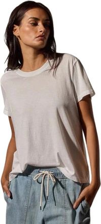 James Perse Femme, Tops, Blanc, Taille: 40 FR T-shirt Vintage Little Boy en coton Blanc