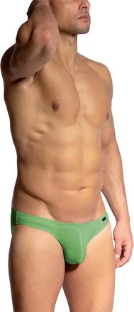 Olaf Benz Herren Slip gr&uuml;n Mikrofaser/Funktion unifarben