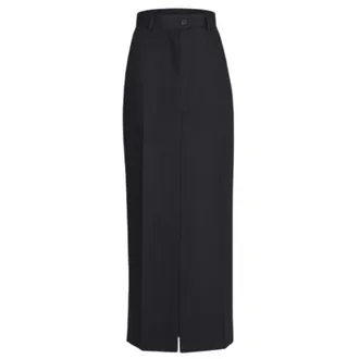 Isabel Benenato Isabel Benenato, Femme, Jupes, Noir, Taille: 38 FR Jupe Longue Diagonale en Laine