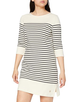 Armor Lux Damen Robe ile-tudy Héritage Femme Kleid, Beige (Bi7 Nature/Rich Navy Bi7), 42 (Herstellergröße: 4)