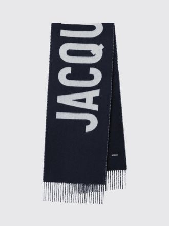 Jacquemus &Eacute;charpe en pure laine vierge avec imprim&eacute; logo et ourlet frang&eacute;