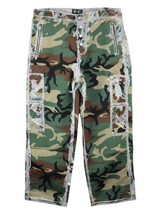Thug Club pantalon à imprimé camouflage - Vert
