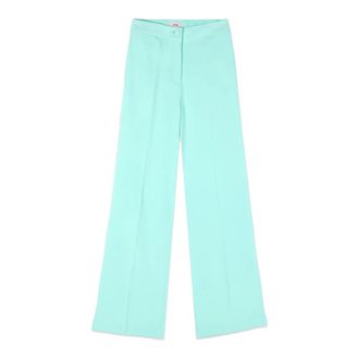 Oltre Wide-Leg Palazzo Hose - - Trousers - Damen - Gr&uuml;n - 2XL