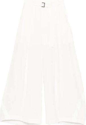 sacai Femme, Pantalons, Blanc, Taille: 38 FR Suiting Pants