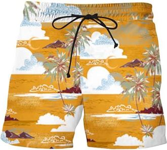 Generic Short de bain pour homme avec poches - S&eacute;chage rapide - Taille haute - R&eacute;glable, bleu ciel, XXL