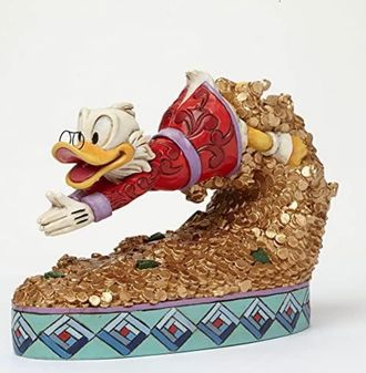 Disney Traditions 4046055 Scrooge McDuck Figurine Schatz Tauchen 12,5 cm