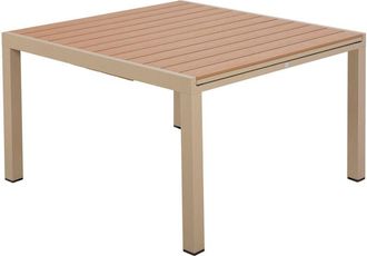 M&S Collection M&s - Table en alu carree extensible 120x120- 180 cm coloris Bois Creme