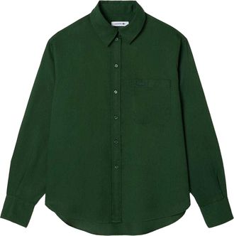 Lacoste Hemd f&uuml;r Damen, Lyocell (Zellulosefaser), &Uuml;bergro&szlig; (Gr&uuml;n)