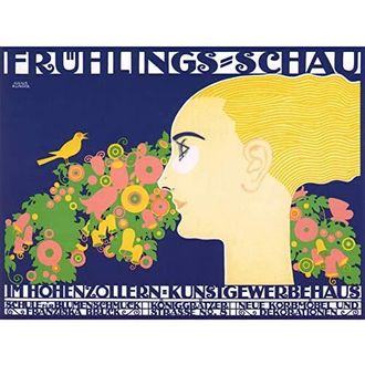 Wee Blue Coo Spring Show Hohenzollern Vienna Austria Floral Unframed Art Print Poster Wall Decor 12x16 inch Fr&uuml;hling &Ouml;sterreich Wand Deko
