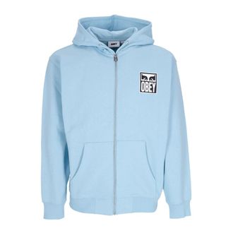 Obey Augen Icon Zip Hoodie Premium French Terry - - Sweatshirts & Hoodies - Herren - Blau - XL