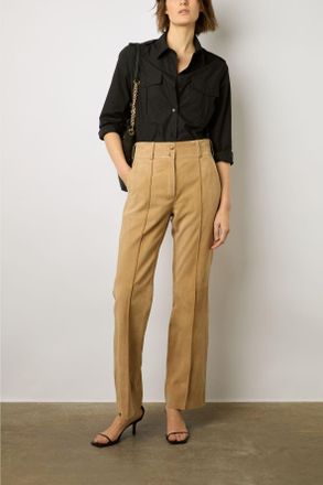 Gerard Darel Pantalon en ch&egrave;vre velours - JOSEPHA - Sable
