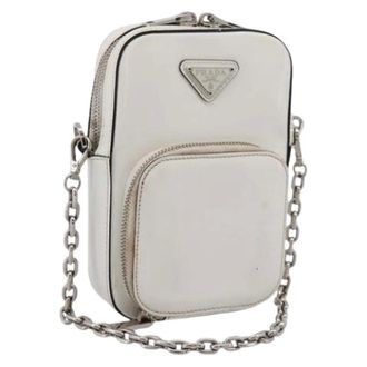 Prada Sac bandouli&egrave;re mini vintage doccasion - Femme - Pre-owned - Blanc - Taille: ONE Size