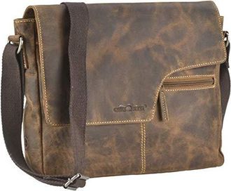 Greenburry Sac bandoulière vintage original en cuir, 32 cm, marron, m, Sac à bandoulière