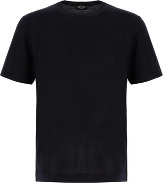 Ermenegildo Zegna Homme, Tops, Bleu, Taille: L T-shirt ras du cou