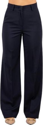 Max Mara Femme, Pantalons, Bleu, Taille: 38 FR Visivo Wide Pantalons