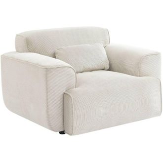 Sweeek Sweeek - Sessel mit Cordbezug, Cord, Creme