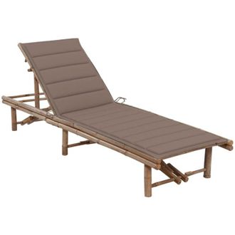 vidaXL vidaXL Garten-Sonnenliege mit Auflage Bambus