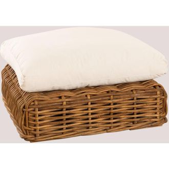 Sklum Milu Rattan-Pouf Nat&uuml;rlich