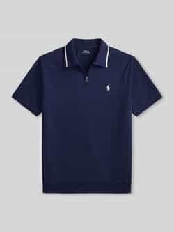 Polo Ralph Lauren Regular Fit Poloshirt aus Baumwoll-Mix mit Rei&szlig;verschluss