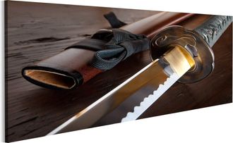 Islandburner Bild auf Leinwand Japanisches Samurai Schwert Bilder Wandbilder Poster
