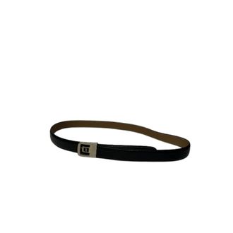 Saint Laurent Ceinture &agrave; boucle logo vintage doccasion avec ceinture de remplacement - Femme - Pre-owned - Noir - Taille: ONE Size