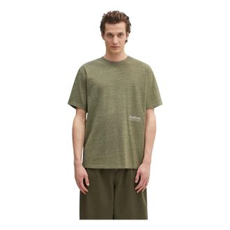 Barbour Calton Leinenmischung OS Fit T-Shirt - - Tops - Herren - Gr&uuml;n - L