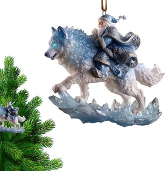 Generico Weihnachtsbaum, flach, 2D, Weihnachtsmann-Anh&auml;nger aus Acryl f&uuml;r Weihnachtsbaum, f&uuml;r Fensterbank, T&uuml;r, Kaminregal, Wohnzimmer, Schlafzimmer, Balkon