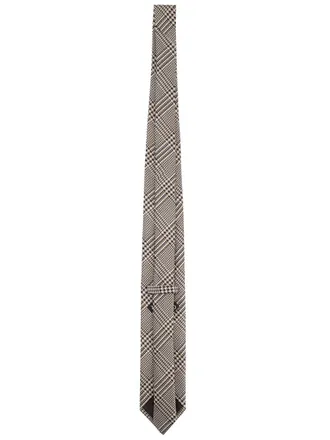 Tom Ford Printed Silk Necktie - Brown
