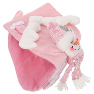 Angoily Weihnachtsstr&uuml;mpfe mit Cartoon-Motiven Rosa Pailletten-Design Weihnachtss&uuml;&szlig;igkeitent&uuml;ten f&uuml;r Junge M&auml;dchen Langlebige Weihnachtsdekoration Christbaums